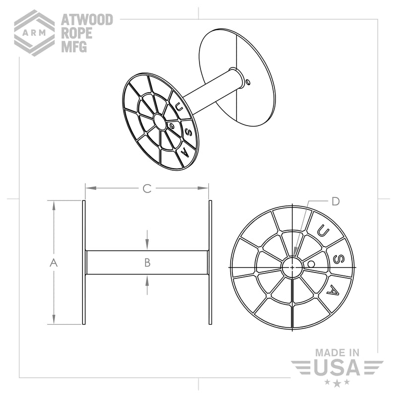 550 1000 Feet Empty Paracord Spool – Atwood Rope MFG