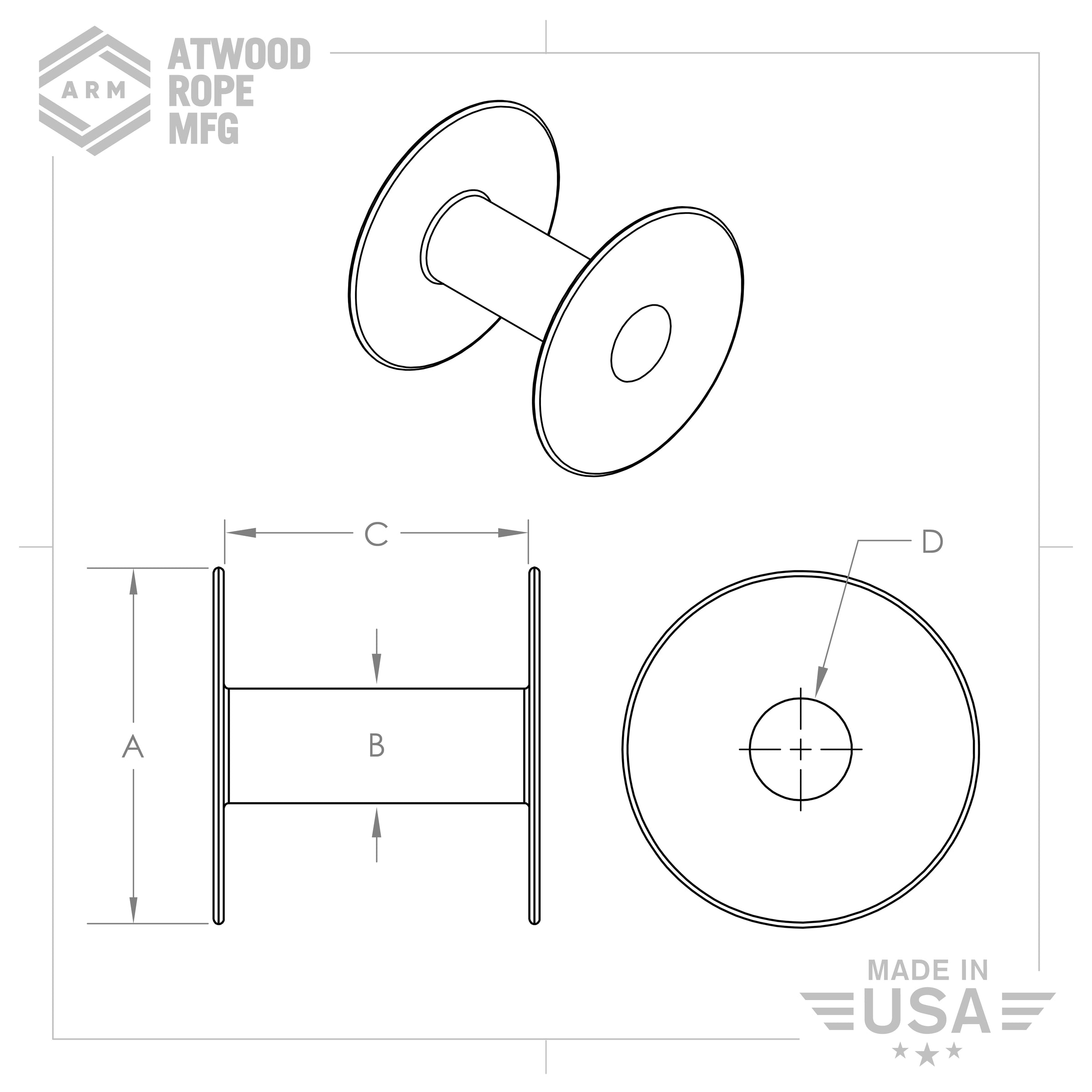 Micro 1000 Feet Empty Spool – Atwood Rope MFG