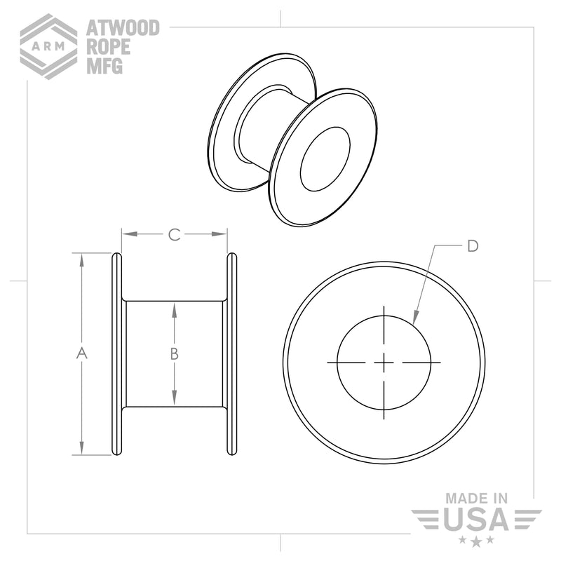 Micro 125 Feet Empty Spool – Atwood Rope MFG